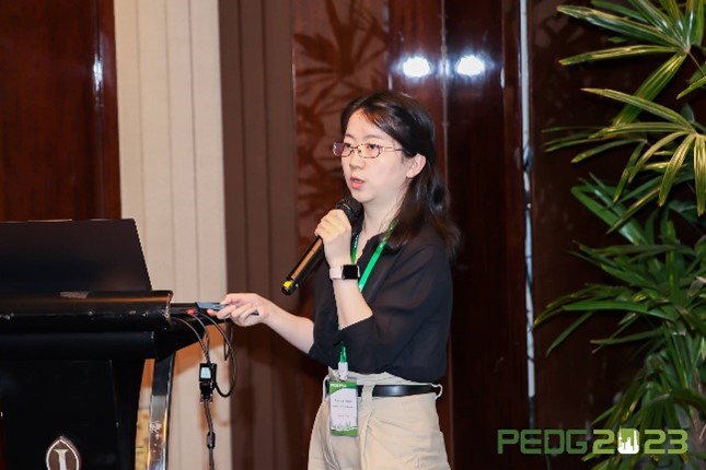 Yajuan Guan presents a Tech-IN paper at PEDG 2023