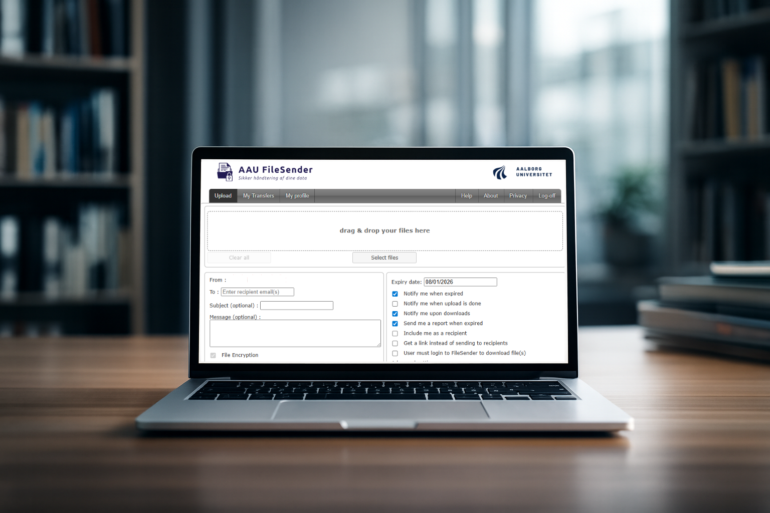 AAU FileSender - Aalborg University